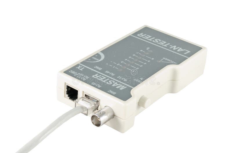 Isolated LAN tester stock photo. Image of equipment, display - 37764464