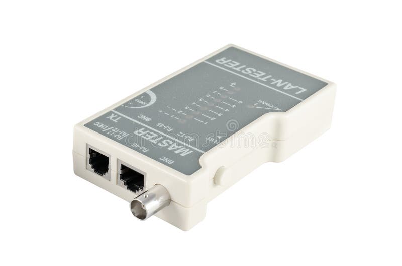 Isolated LAN tester stock image. Image of service, digital - 37764467