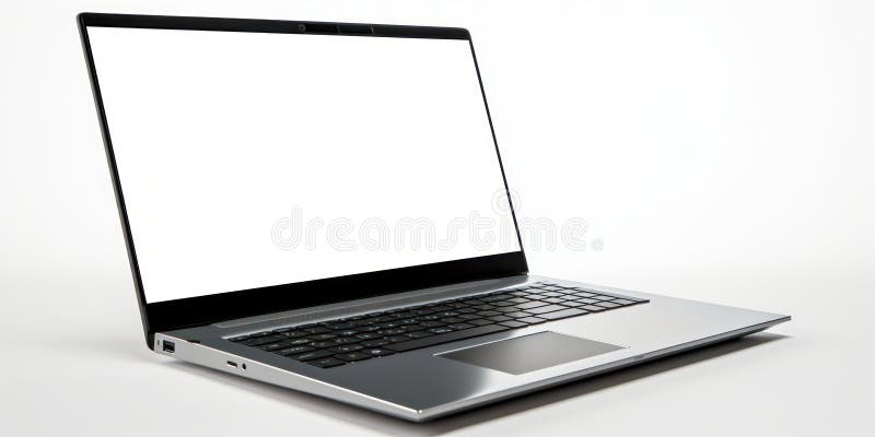 Isolated Laptop with Empty Screen Stock Illustration - Illustration of ...