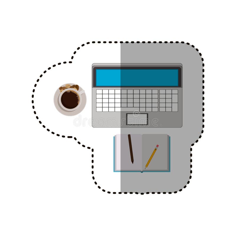 Isolated Laptop and Notebook Design Stock Vector - Illustration of ...