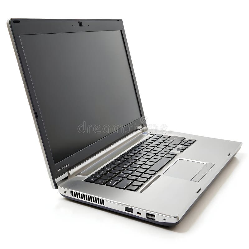 Isolated Laptop Profile View Isolated on White Background Stock ...