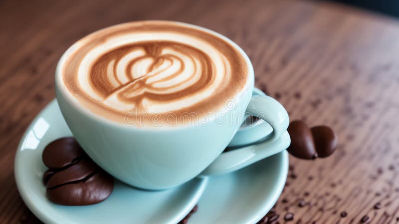 Isolated Latte Coffee. Generative AI Stock Illustration - Illustration ...