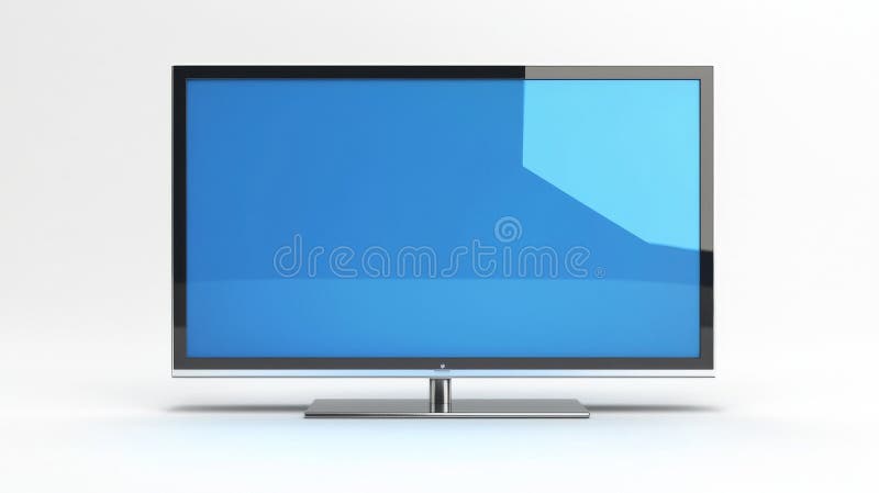 Flat Panel Monitor Isolated White Background Side View Stock Photos ...