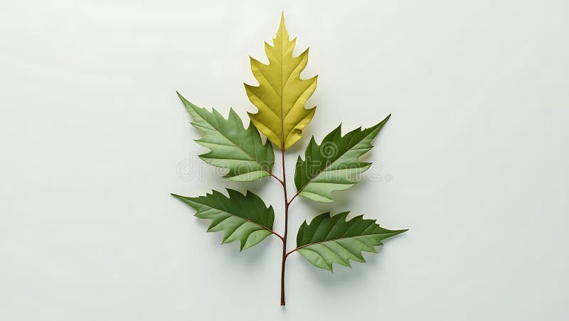 Isolated Leaf Sprig with Autumnal Color Transition by Ai - Generated ...