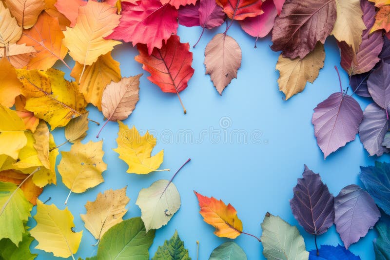Isolated Leaves. Collection of Multicolored Fallen Autumn Leaves ...