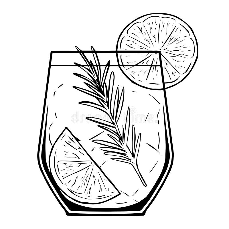 Isolated Lemon Cocktail Draw Illustration Vector Stock Vector ...