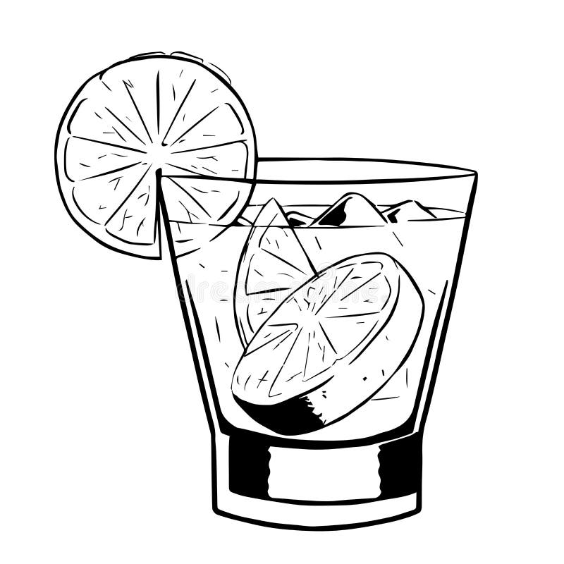 Isolated Lemon Cocktail Draw Illustration Vector Stock Vector ...