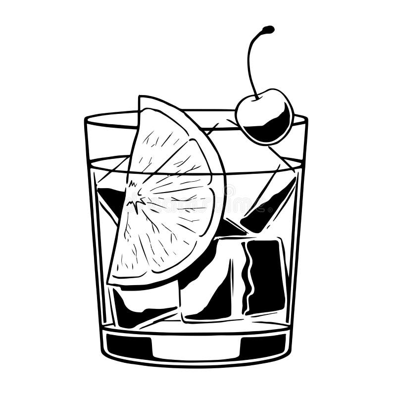 Isolated Lemon Cocktail Draw Illustration Vector Stock Vector ...