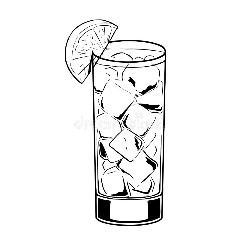 Isolated Lemon Cocktail Draw Illustration Vector Stock Vector ...