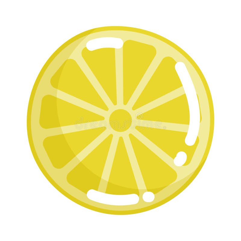 Isolated Lemon Cut Icon Healthy Food Vector Stock Illustration ...