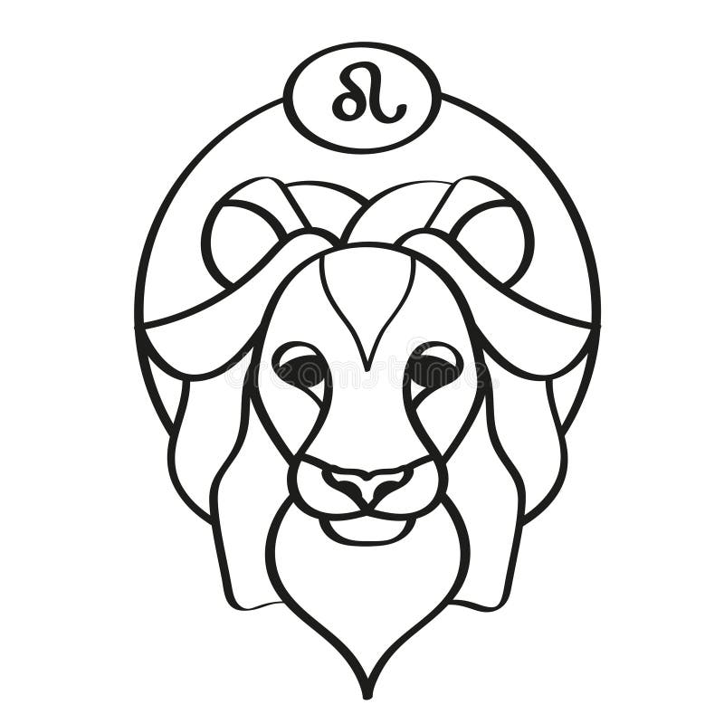 Isolated Leo Icon Outline Zodiac Sign Stock Vector - Illustration of ...