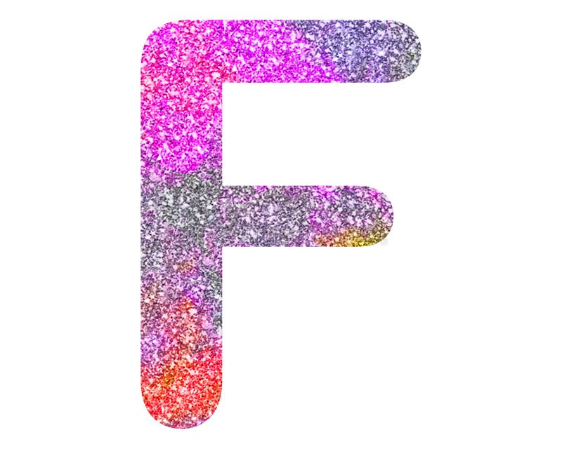 Isolated Letter P Composed of Colorful Glitter on White Background ...