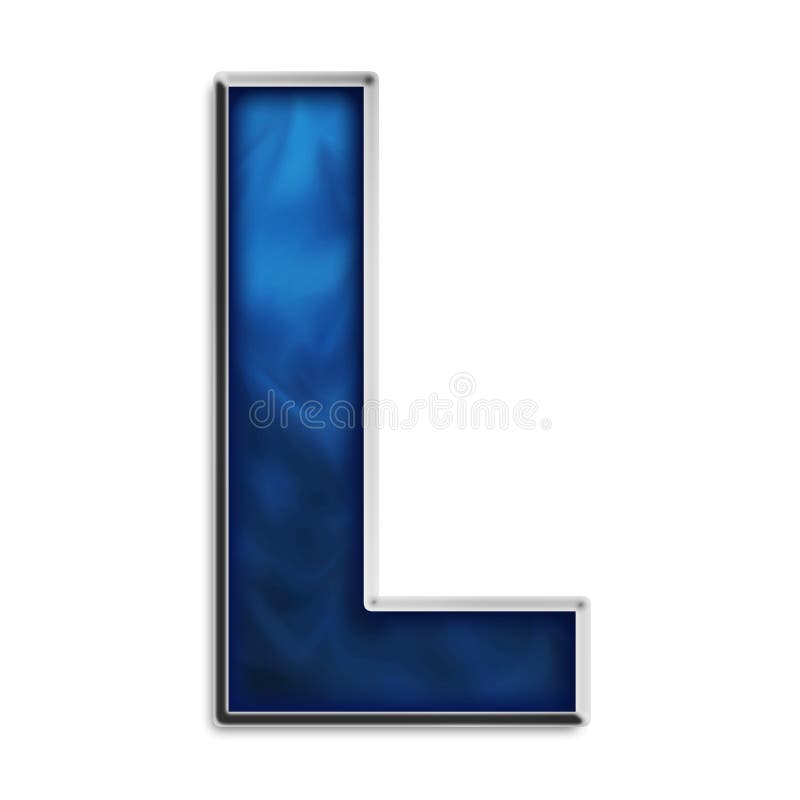 Isolated Letter L In Tribal Blue Stock Illustration - Illustration of ...