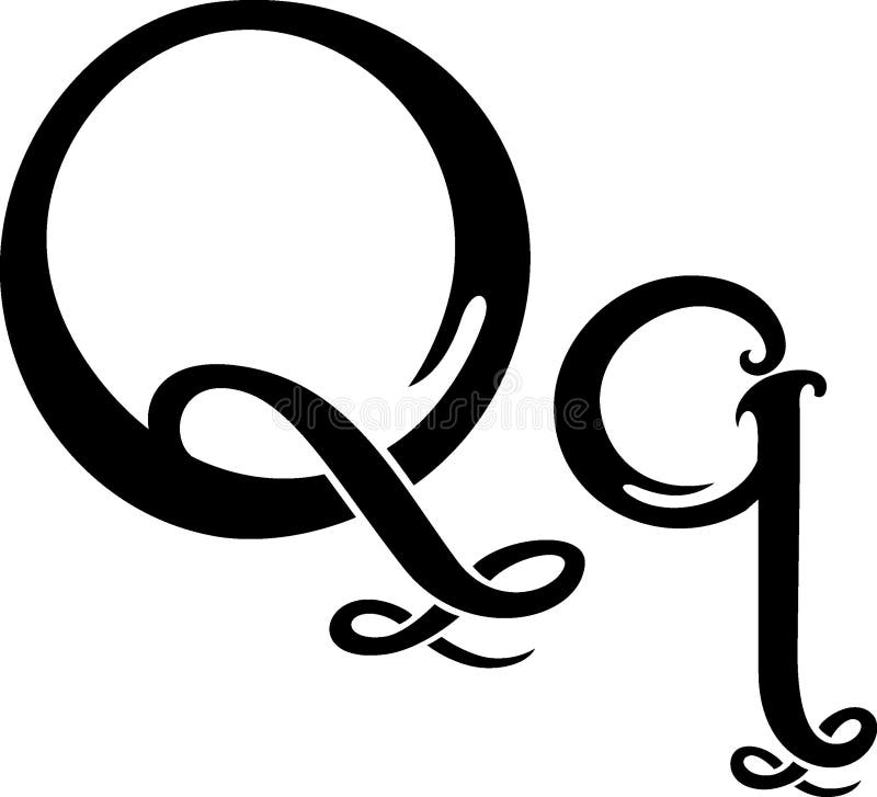 Monogram Letter Q stock vector. Illustration of alphabet - 134068827