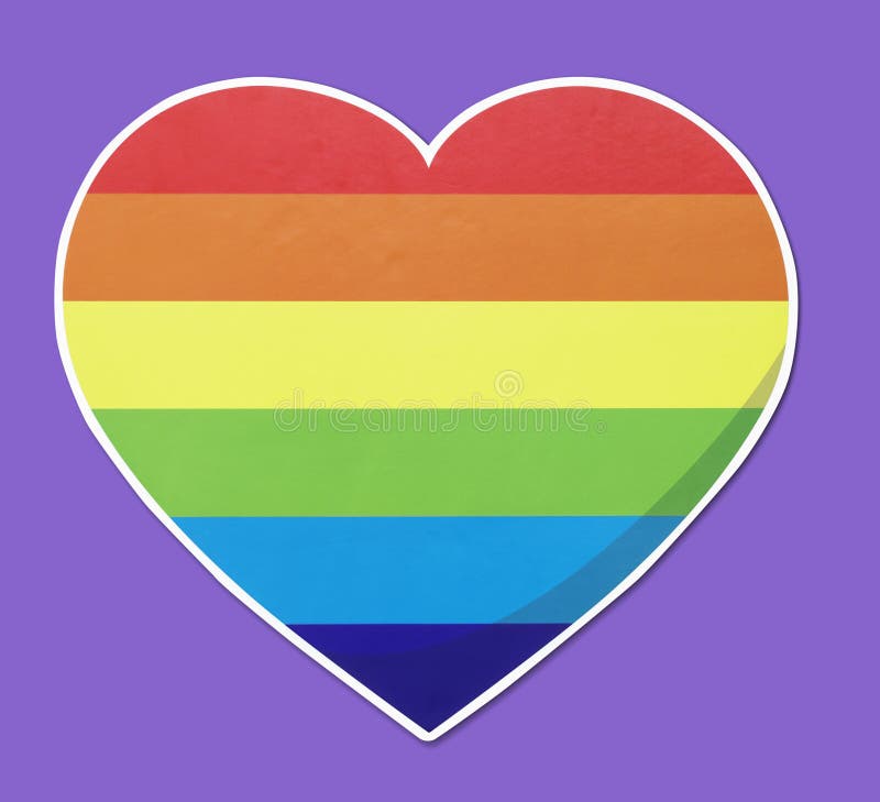 Isolated LGBT Heart Icon Illustration Stock Image - Image of freedom ...