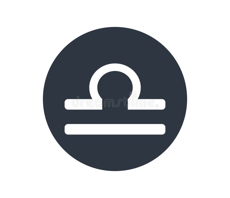 Isolated Libra Astrological Sign in a Black Circle. Stock Vector ...