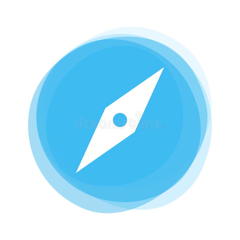 Light blue Button: Compass stock illustration. Illustration of ...