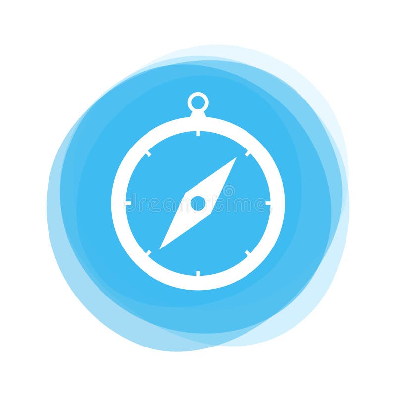 Light blue Button: Compass stock illustration. Illustration of ...