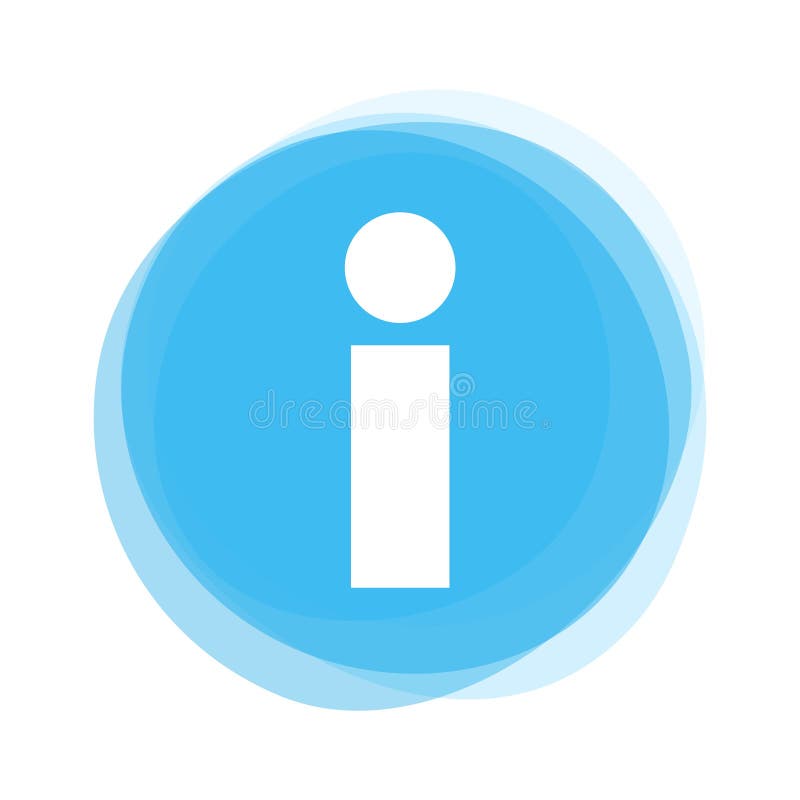 Isolated Light Blue Round Button: Info Icon Stock Illustration ...
