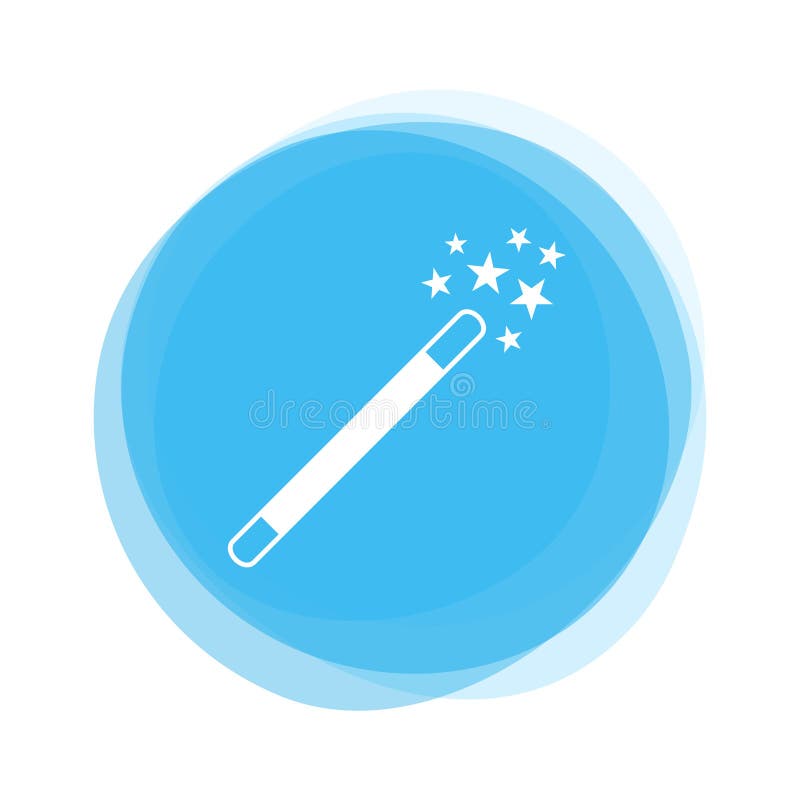 Light Blue Button: Magic Wand Stock Illustration - Illustration of ...