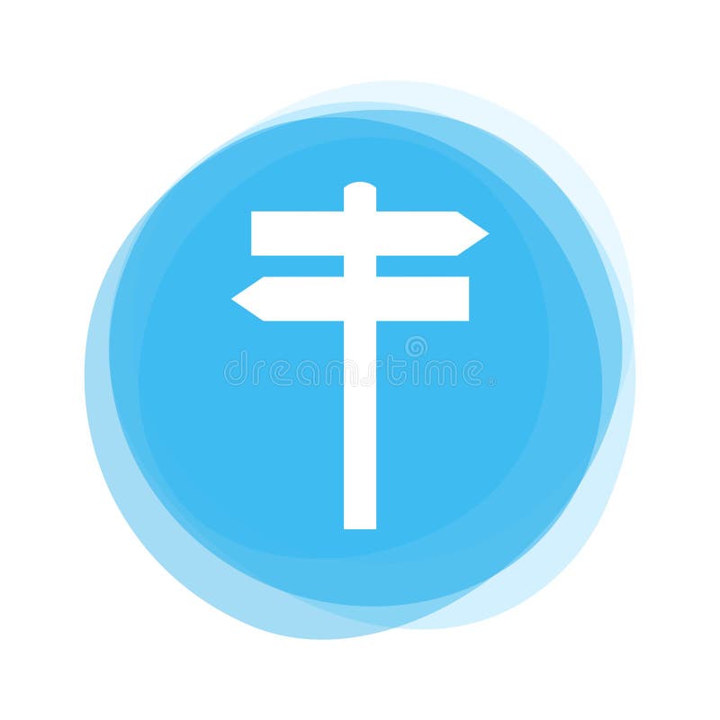 Light Blue Button: Signpost Stock Illustration - Illustration of ...