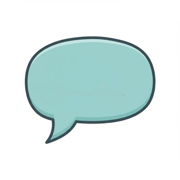Isolated Light Blue Speech Bubble Cartoon Graphic Element on White ...