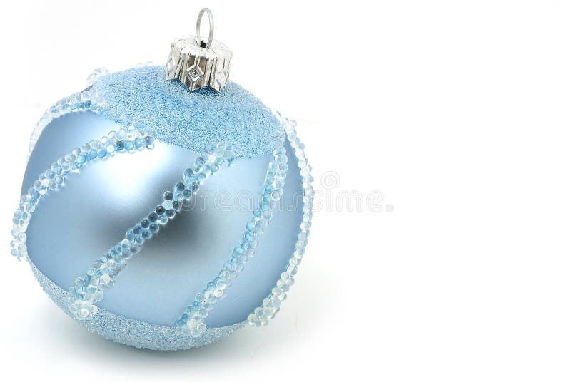 Isolated Light Blue Xmas Sphere Stock Photo - Image of christianity ...