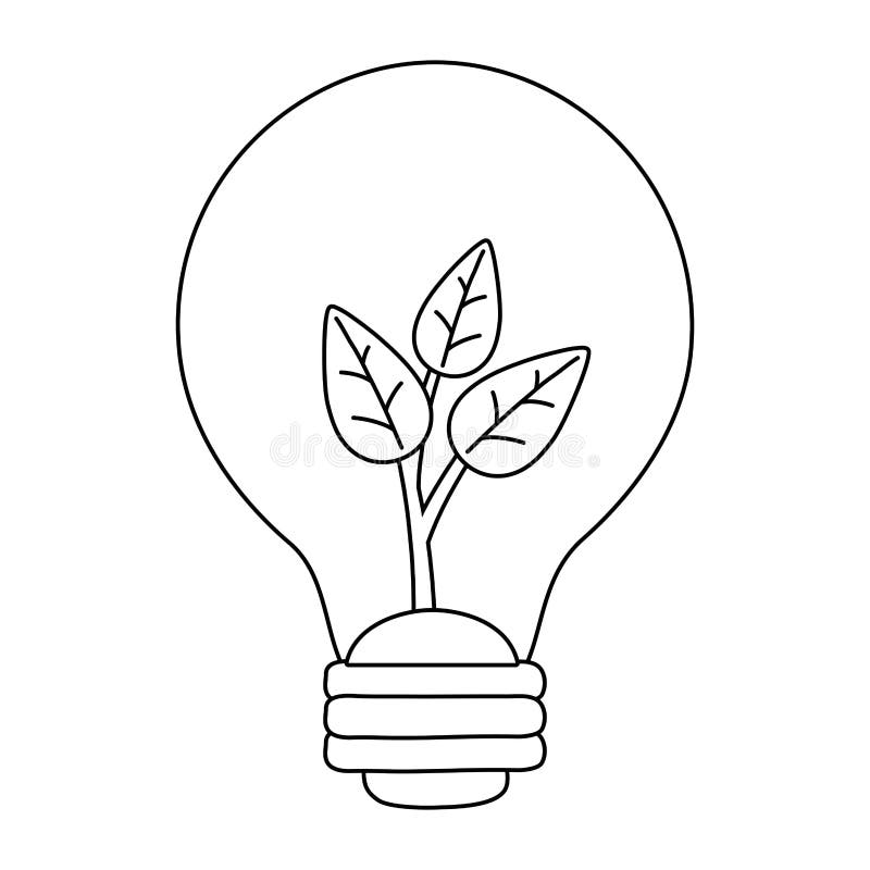Isolated Light Bulb and Save Energy Design Stock Vector - Illustration ...