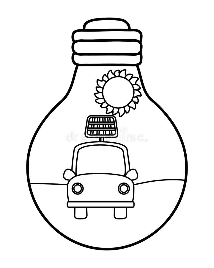 Isolated Light Bulb and Save Energy Design Stock Vector - Illustration ...