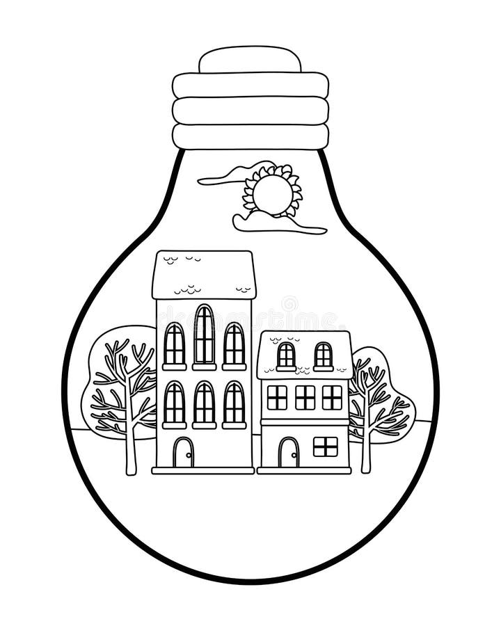 Isolated Light Bulb and Save Energy Design Stock Vector - Illustration ...