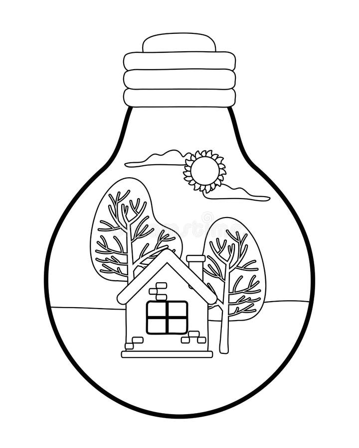 Isolated Light Bulb and Save Energy Design Stock Vector - Illustration ...