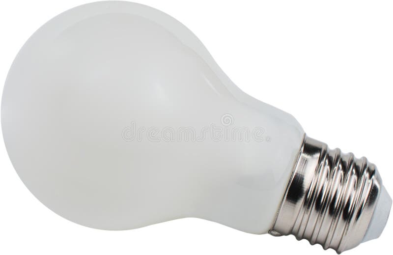 Isolated Light Bulb with Muted Glass on Transparent Background Stock ...
