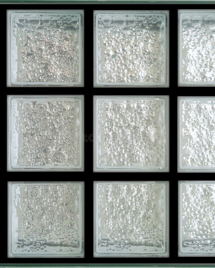 Isolated Light Transparent Square Mirror Glass Block Cube and Window ...