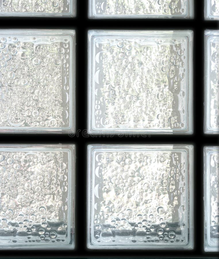 Isolated Light Transparent Square Mirror Glass Block Cube and Window ...