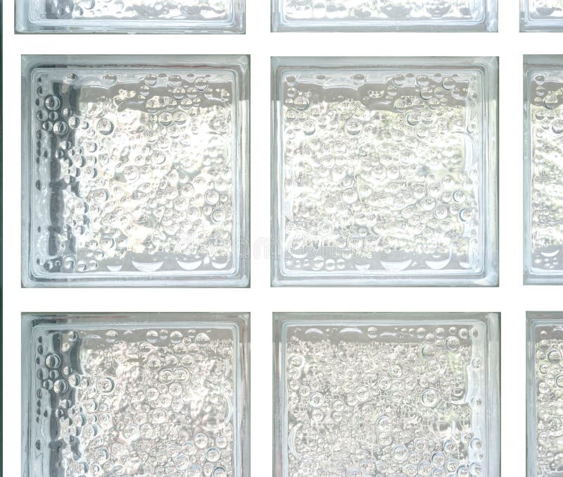 Isolated Light Transparent Square Mirror Glass Block Stock Photo ...