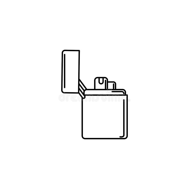 Isolated Lighter Line Design Stock Vector - Illustration of light ...