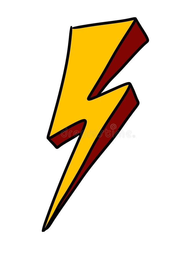 Isolated Lightning Thunder Cartoon Design Stock Illustration ...