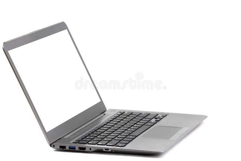 Isolated Lightweight Laptop Computer White Screen Stock Image - Image ...