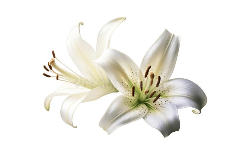 Isolated Lily Flower Blossom on Transparent Background, Generative Ai ...