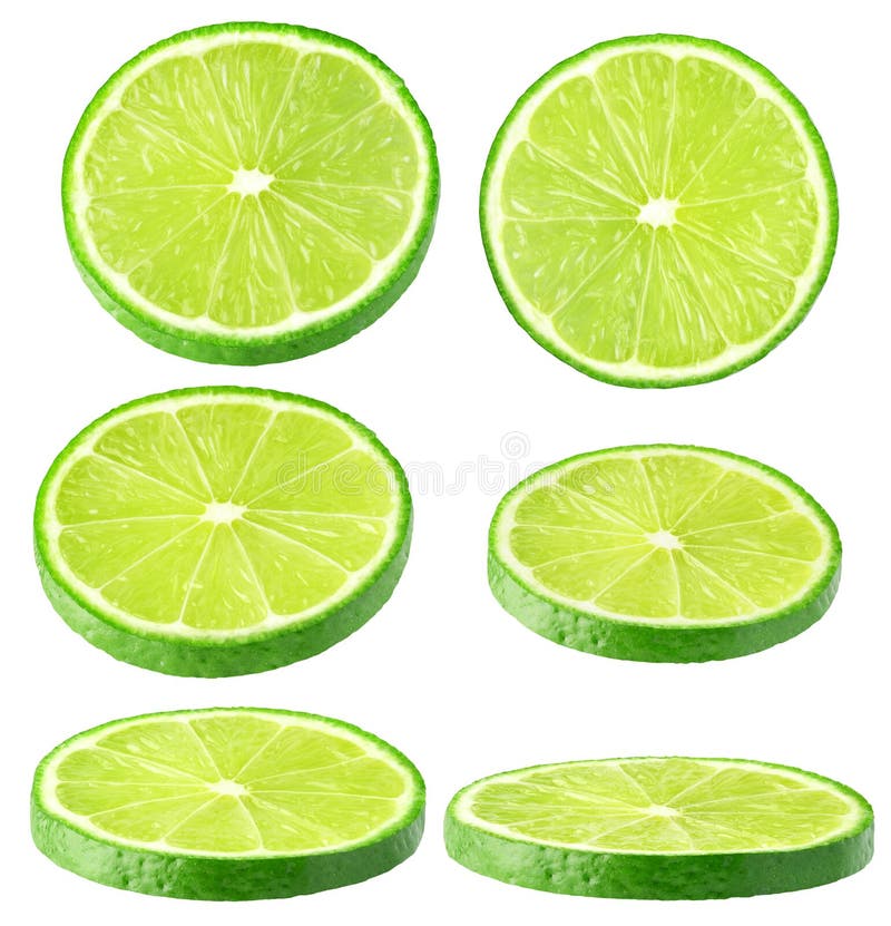 Isolated Lime Collection. Different Angle of Lime Fruit Slices Isolated ...