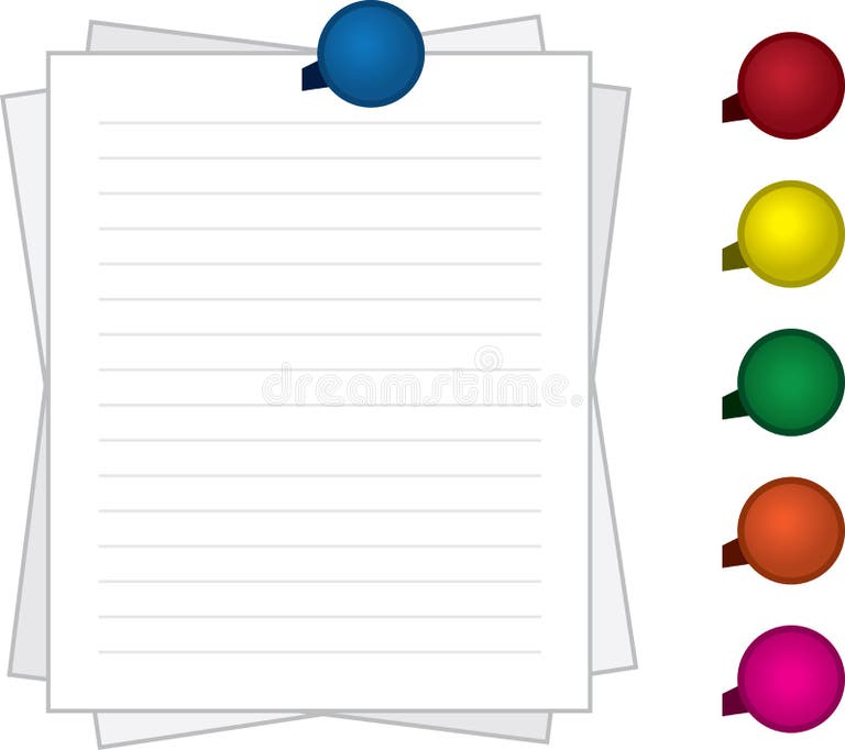 Paper Lined Stacked Tacks stock vector. Illustration of pink - 30230237