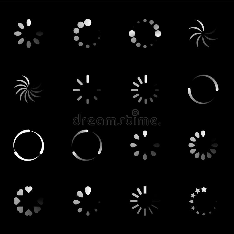 Isolated loading icon set stock vector. Illustration of loading - 103014006