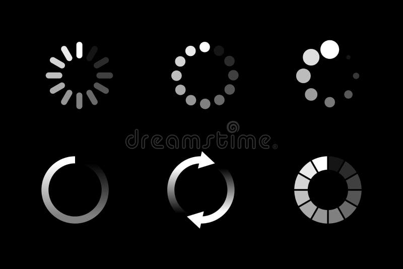 Isolated loading icon set stock vector. Illustration of loading - 103014006