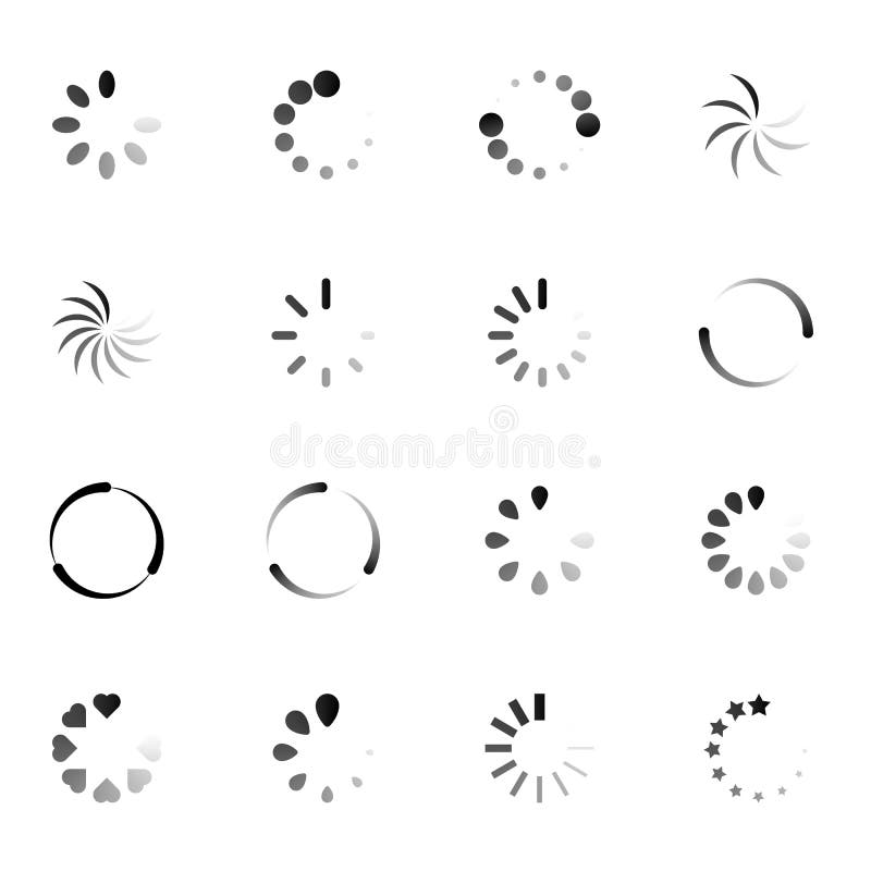 Isolated loading icon set stock vector. Illustration of loading - 103014006