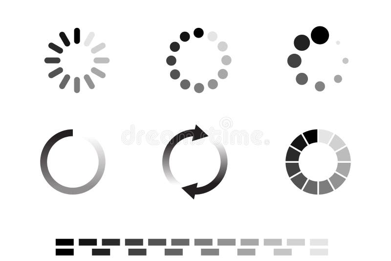 Isolated loading icon set stock vector. Illustration of loading - 103014006