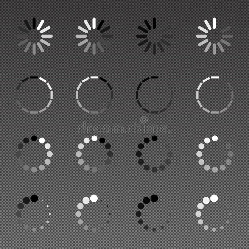 White To Transparent Preloader, Waiting for Web Page Progress. Isolated ...