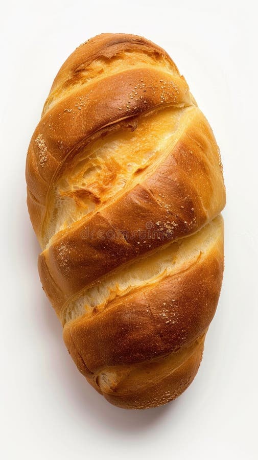 Loaf of Bread on White Table Stock Photo - Image of natural, shape ...