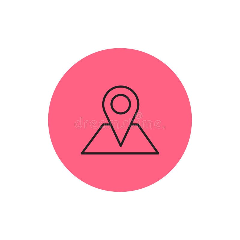 Isolated location red logo stock vector. Illustration of molecule ...