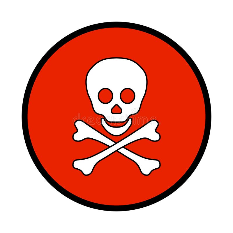 Logo skull and crossbones stock vector. Illustration of attack - 129663922