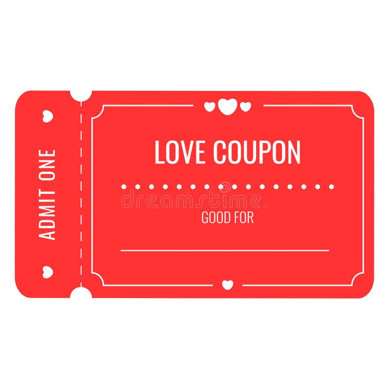 Blank Love Coupons Template